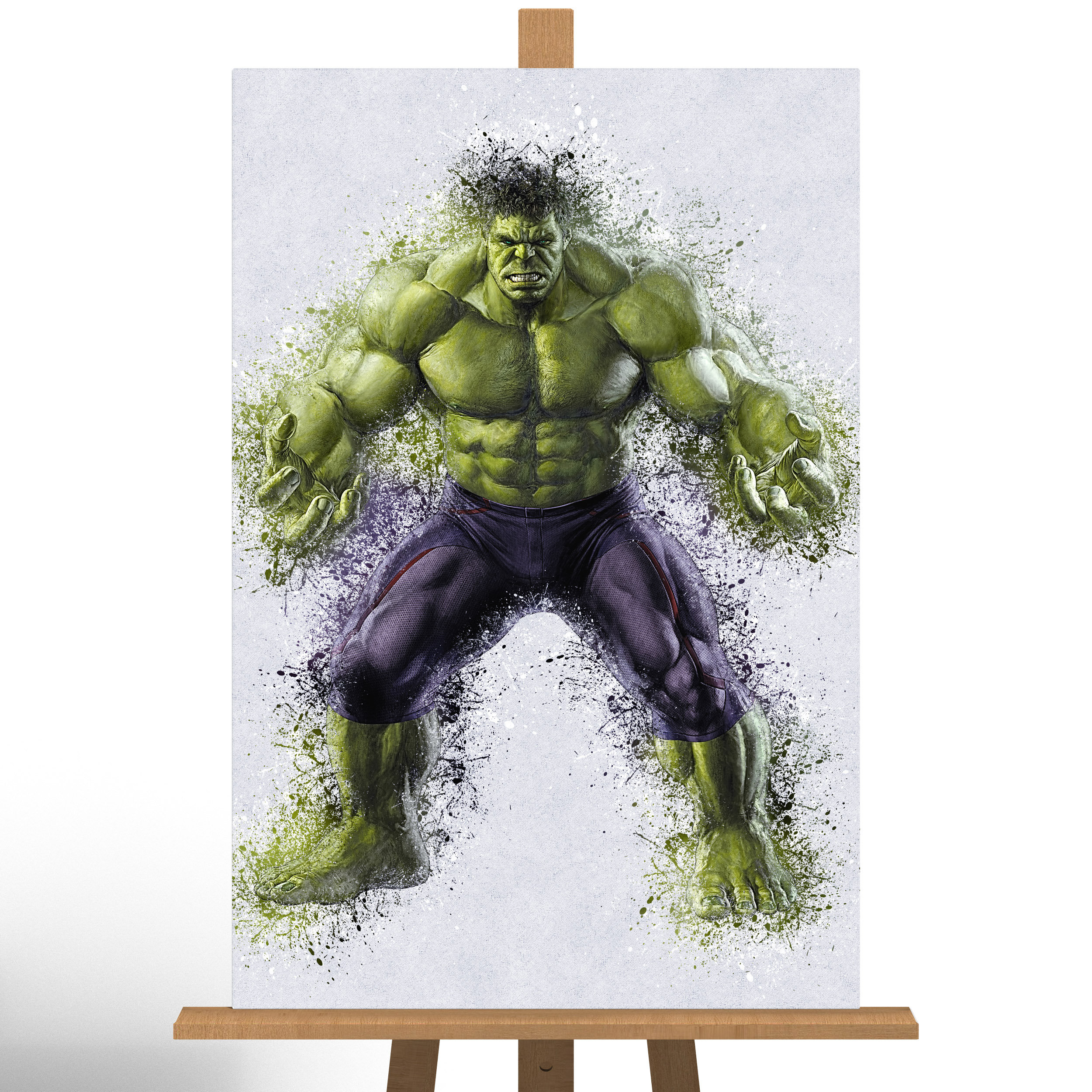 The Hulk Paint Splatter Canvas Print Ready to Hang Top - Etsy UK