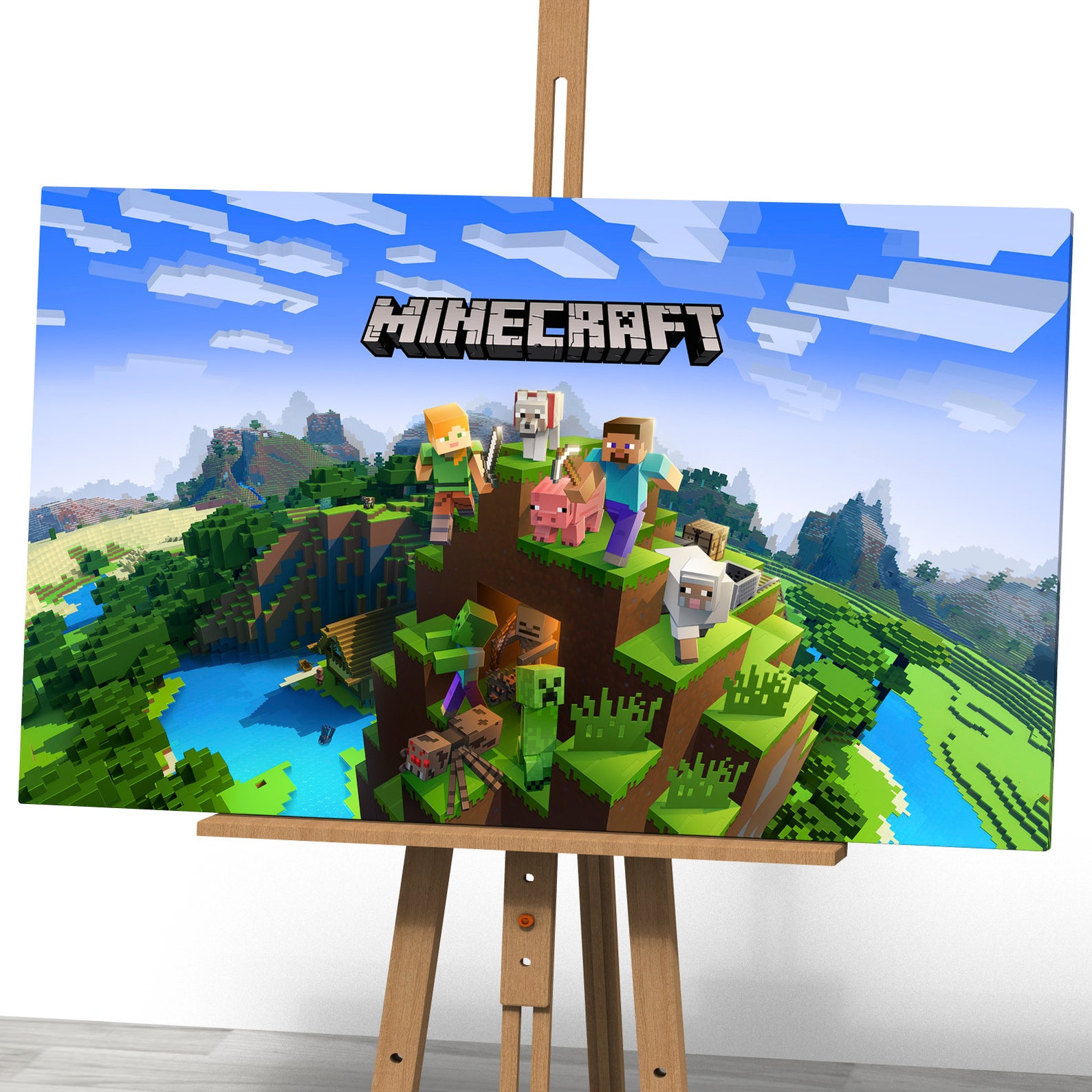 Minecraft Game Canvas Print Ready to Hang Top Quality - Etsy