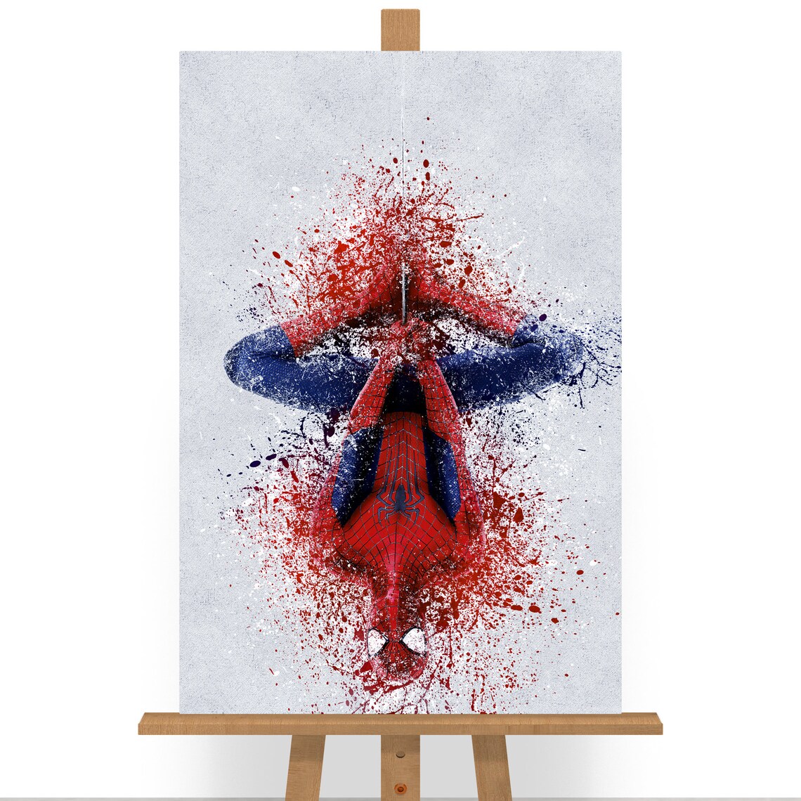 Spiderman Spider-man Paint Splatter Canvas Print Ready to - Etsy