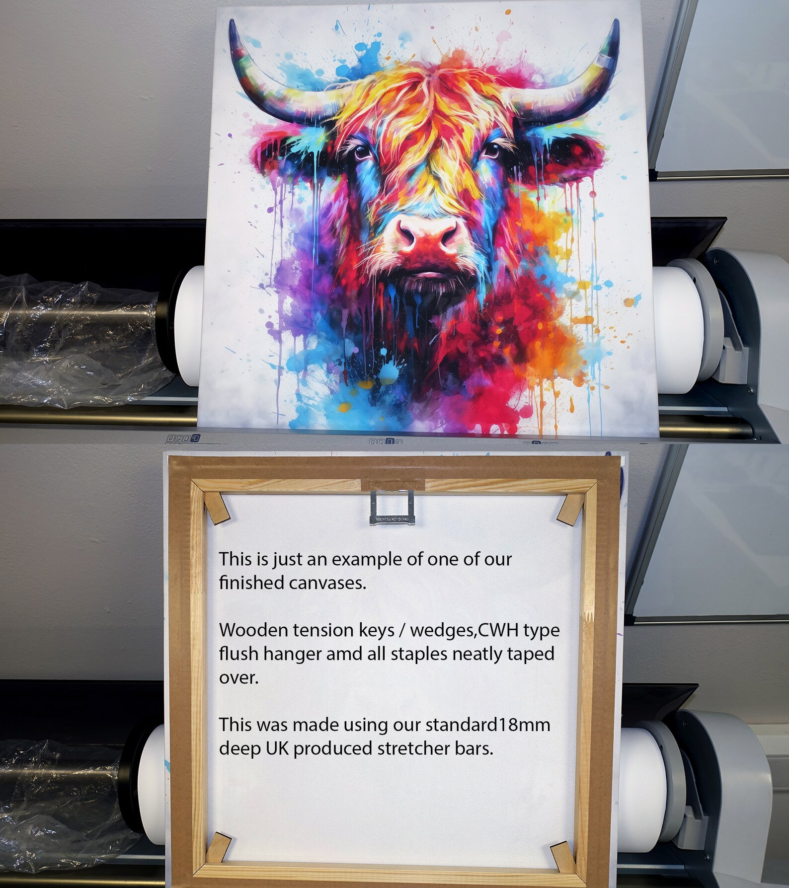 Scottish Highland Cow Framed Ready to Hang or Unframed Canvas Print ...