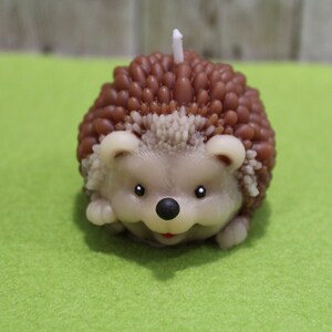 Beeswax Hedgehog Candles: Individual Candle, or a Set of 3 Hedgehog ...