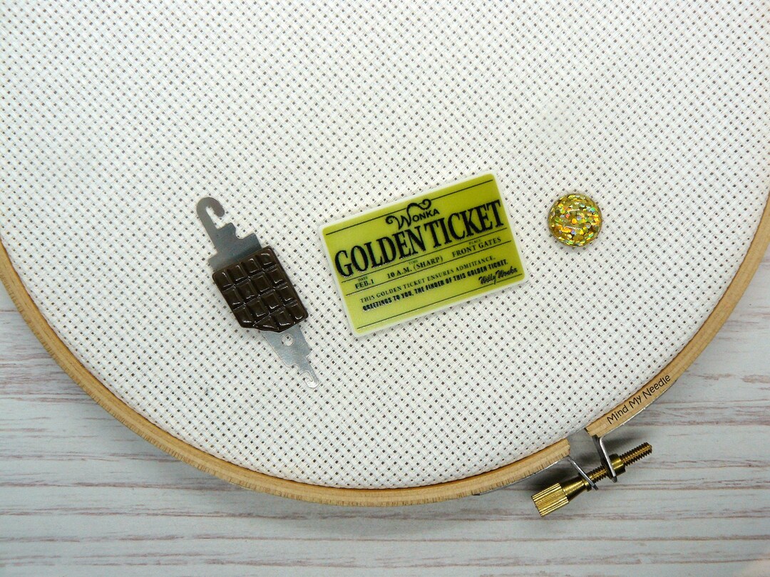 Golden Ticket Needle Minder & Threader Set Needleminder Magnet for ...