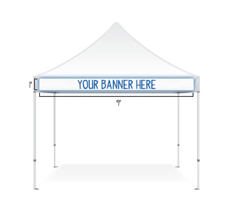 1'x 9' Personalized Front of Tent Banner Fits Most - Etsy