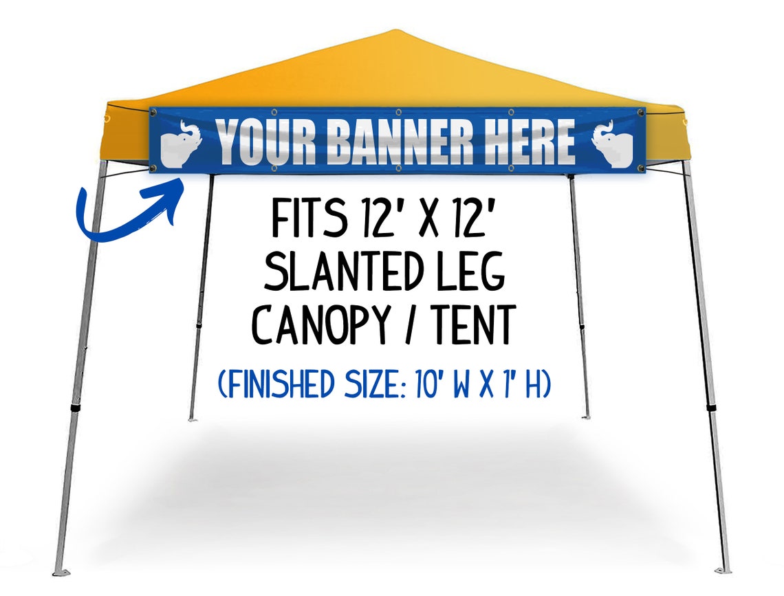 1'x 10' Personalized Front of Tent Banner Fits - Etsy