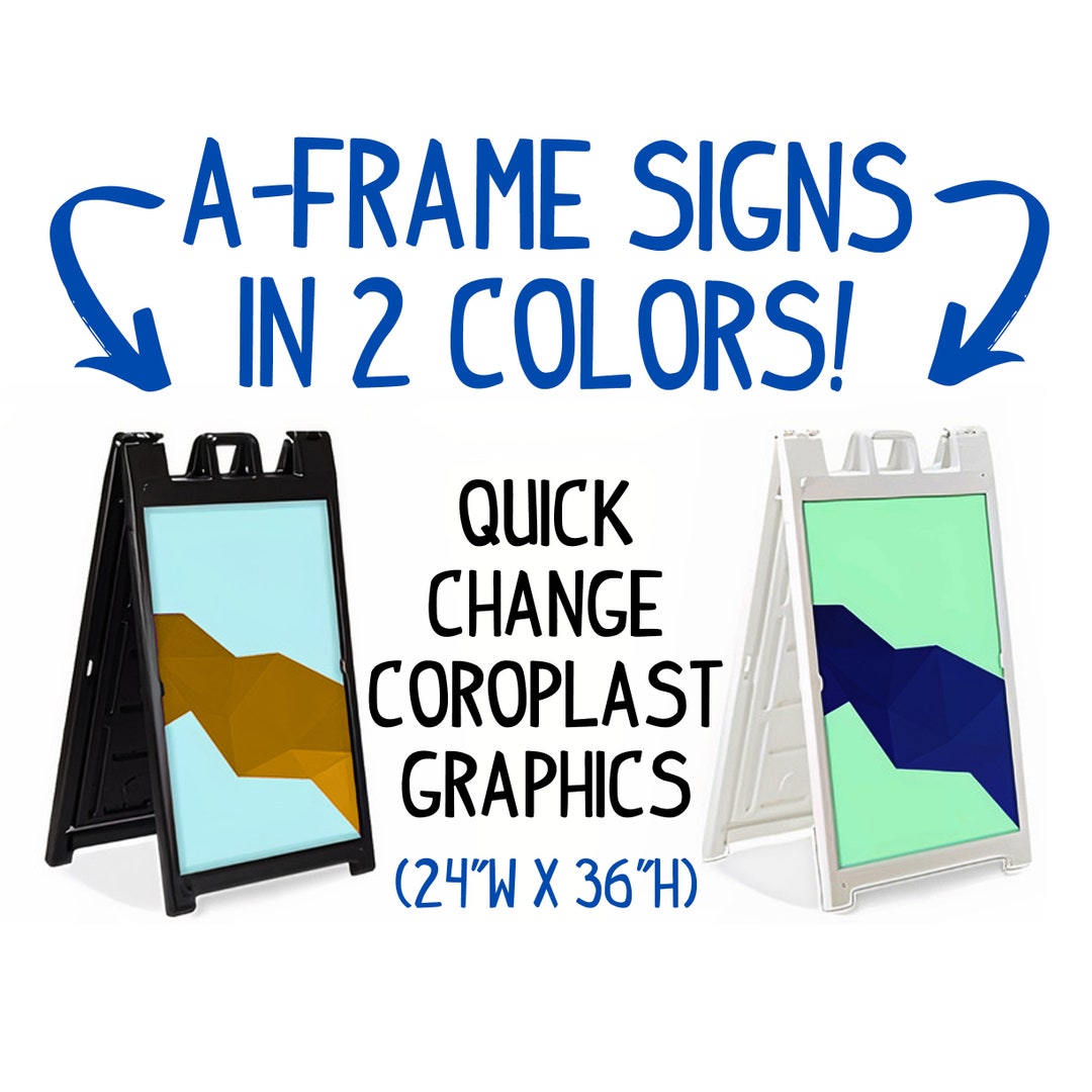 Custom A-frame Street Sign Made of Heavy-duty Plastic Sandwich Board ...