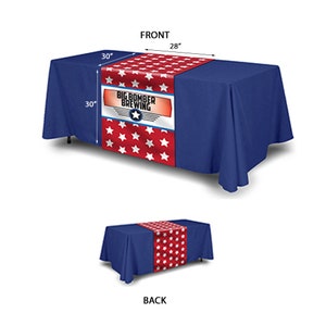 6-foot Solid Color Table Throws in Assorted Colors With Personalized ...
