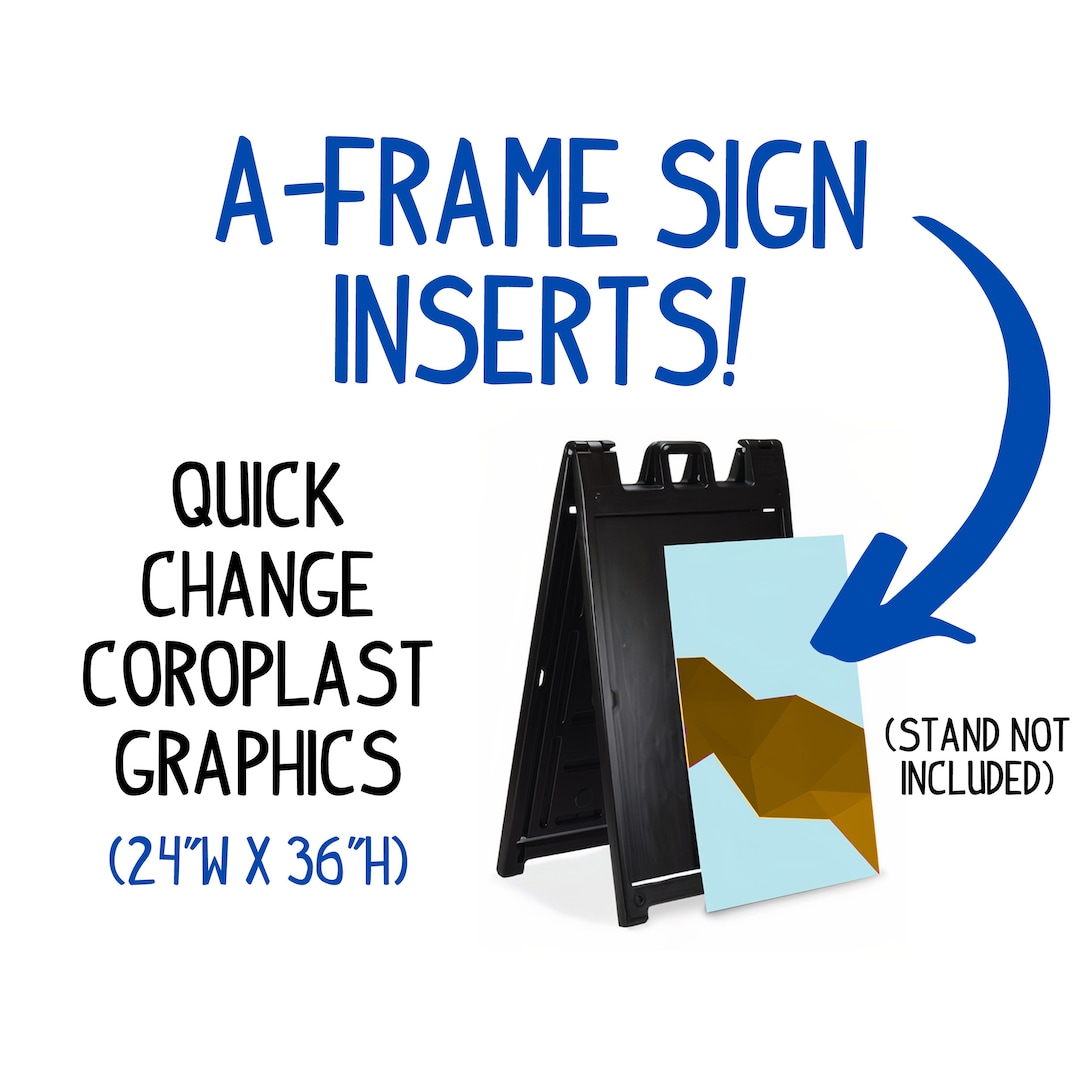 ONE Custom Insert for A-frame Street Signs or Sandwich Board for ...