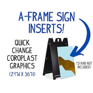 ONE Custom Insert for A-frame Street Signs or Sandwich Board for ...