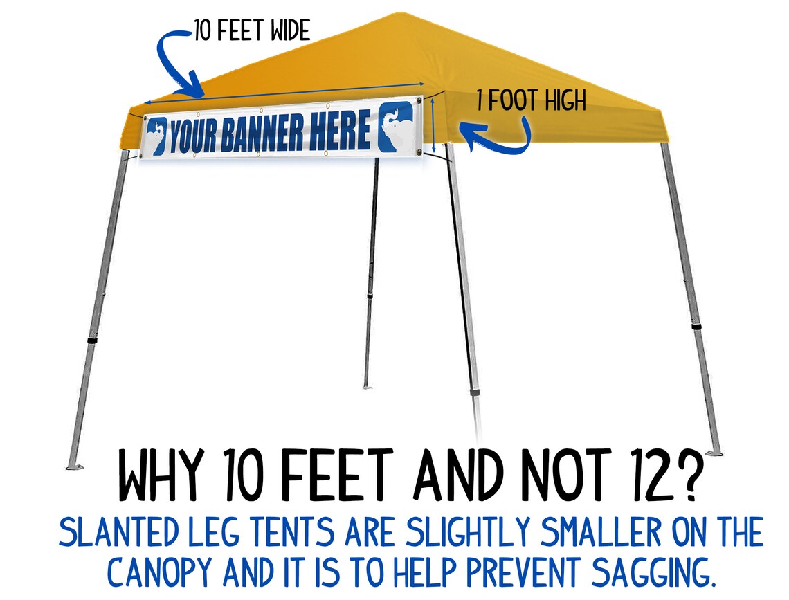1'x 10' Personalized Front of Tent Banner Fits - Etsy