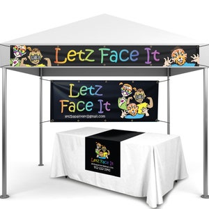 Custom 10x10 Tent Craft Show Package Front 1x9 Banner Back - Etsy