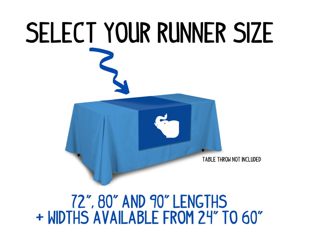 Personalized Logo Table Runner 72 80 and - Etsy