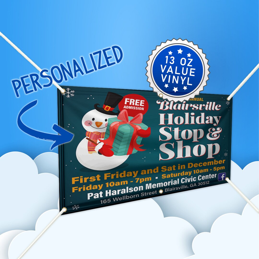 Personalized Vinyl Banner With Grommets - Custom Personalized Full ...