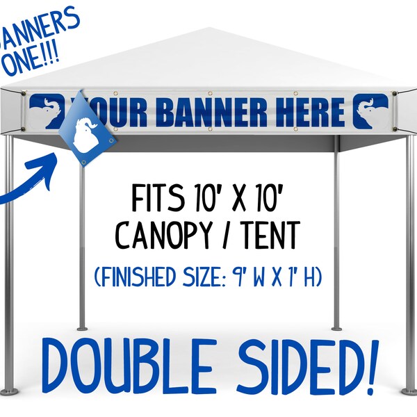 10x10 Canopy Banner - Etsy