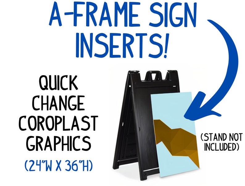 ONE Custom Insert for A-frame Street Signs or Sandwich Board - Etsy
