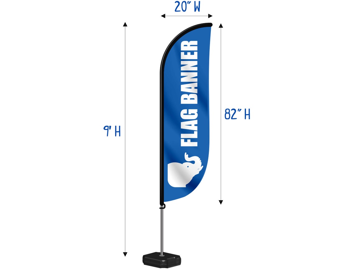 9 Foot Feather Flag for Sidewalk or Ground Advertising With - Etsy
