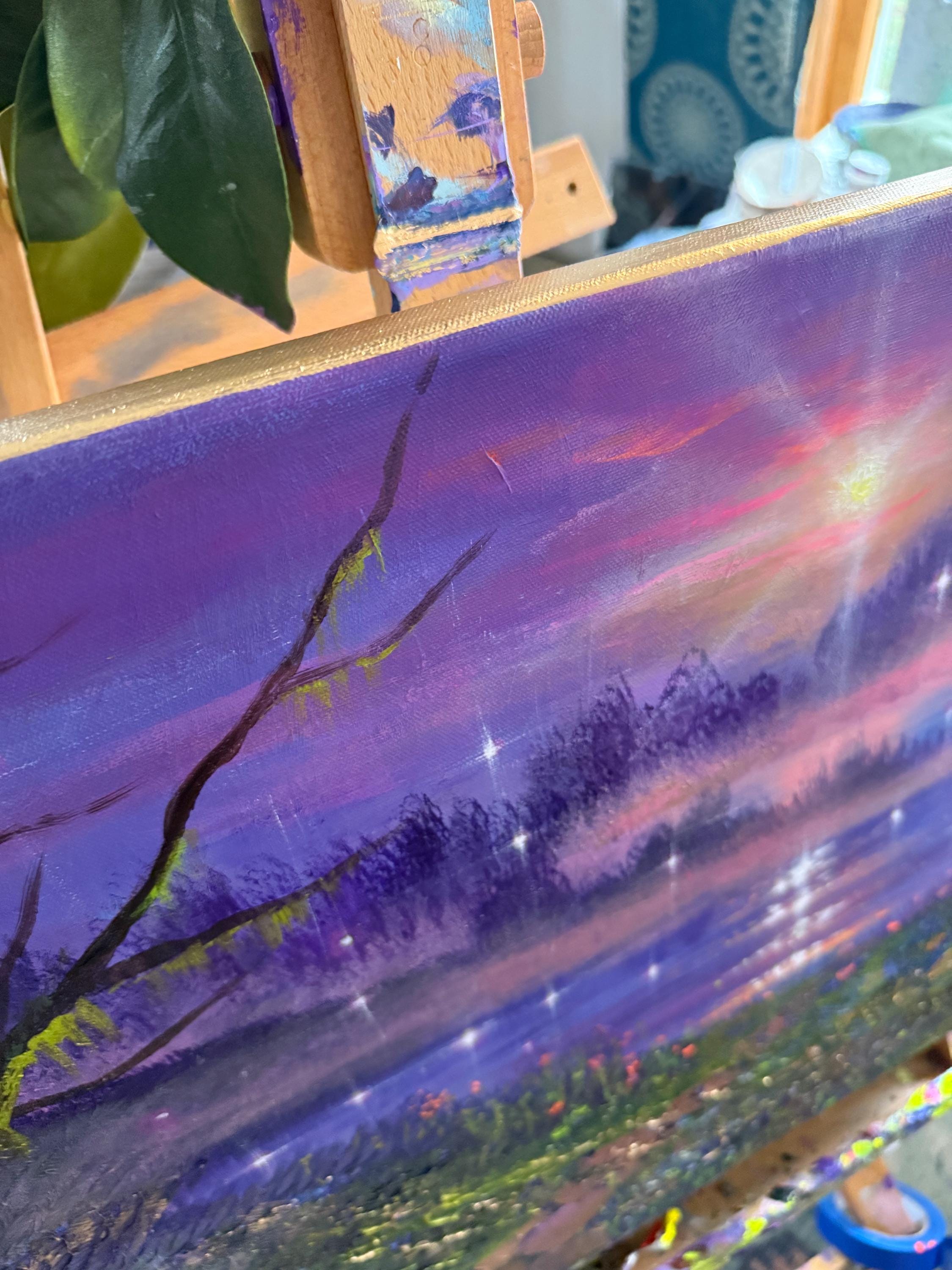 Acrylic and Oil Painting on 18 by 24 Inch Canvas "hazy Dreams" - Etsy