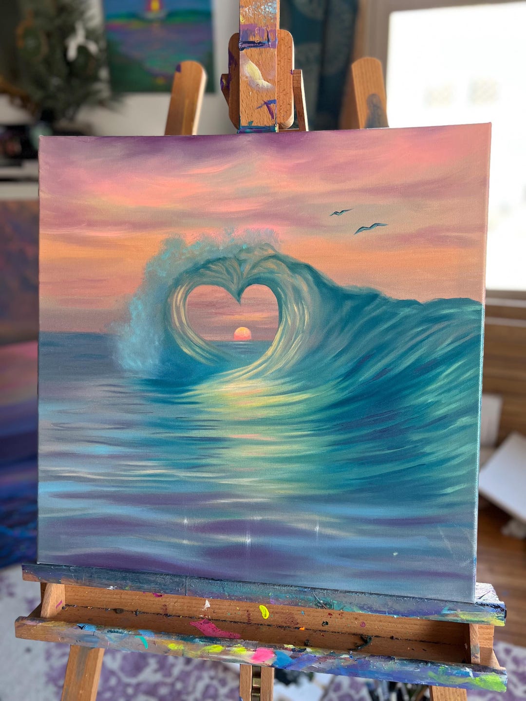 Original Oil Painting eternal Love 20 by 20 - Etsy