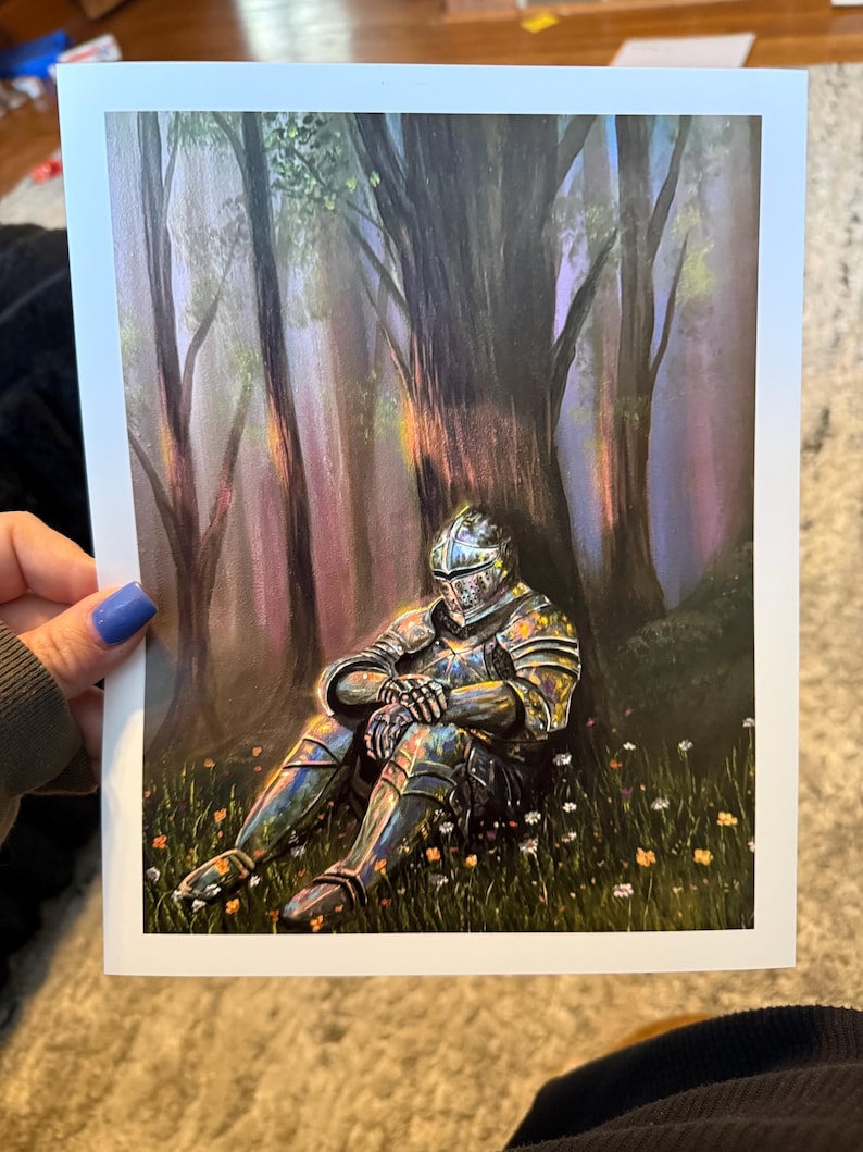 Fine Art Print “the Lonely Knight" - Etsy