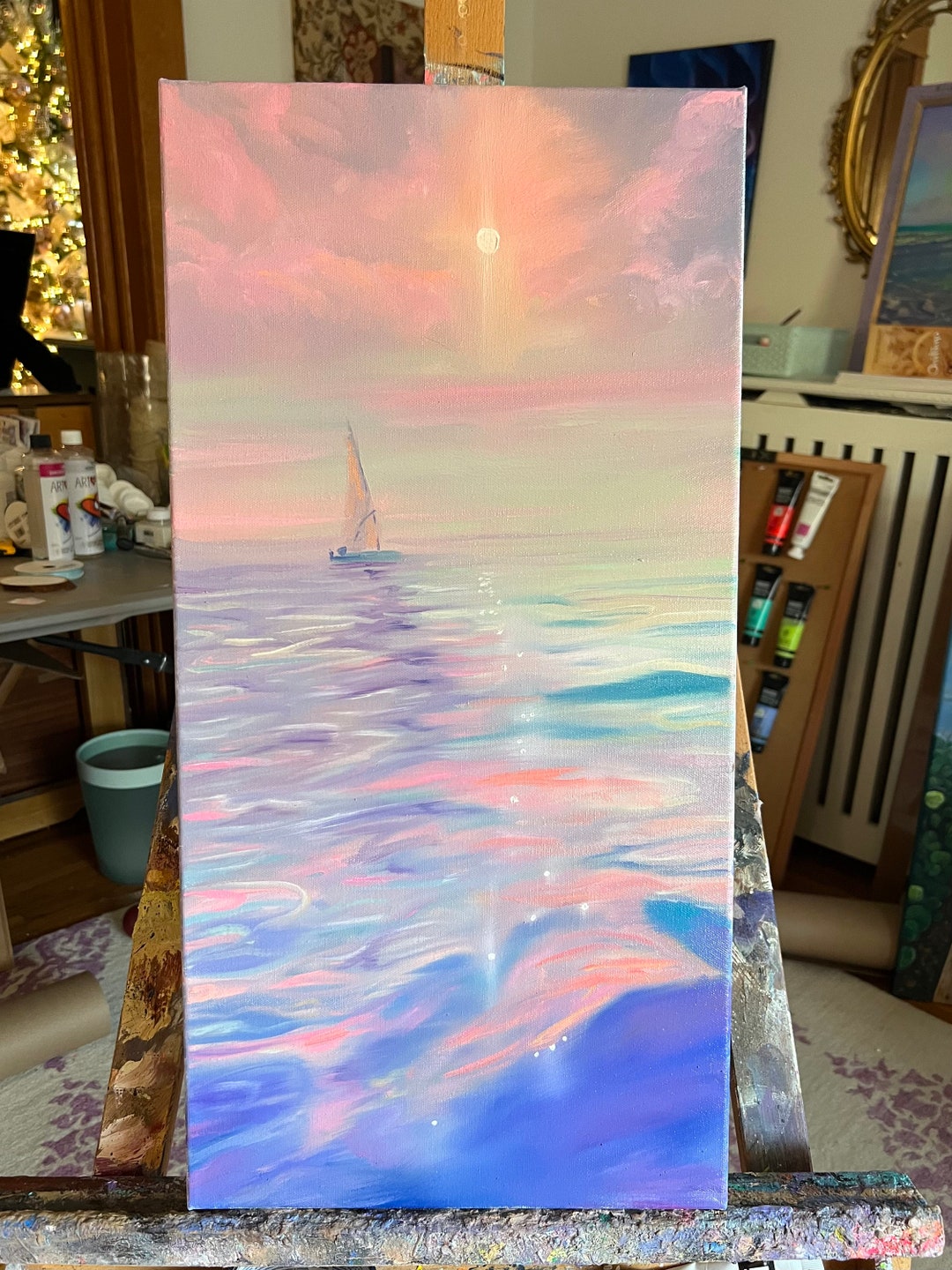 Original Oil Painting opal Tides - Etsy