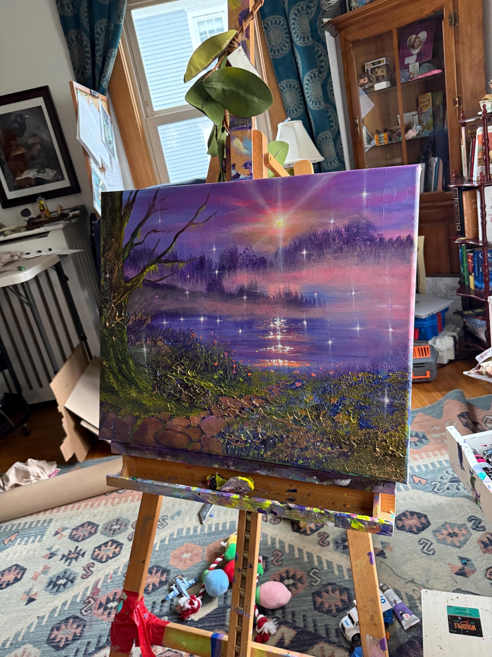 Acrylic and Oil Painting on 18 by 24 Inch Canvas "hazy Dreams" - Etsy