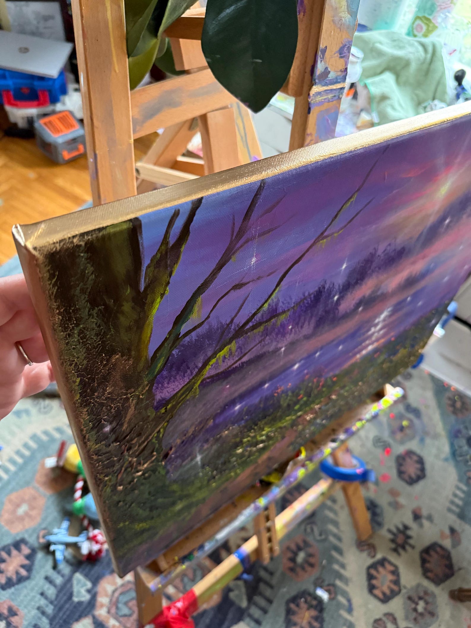 Acrylic and Oil Painting on 18 by 24 Inch Canvas "hazy Dreams" - Etsy