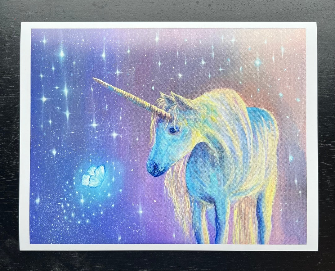 Fine Art Print “unicorn Wishes and Butterfly Kisses” - Etsy