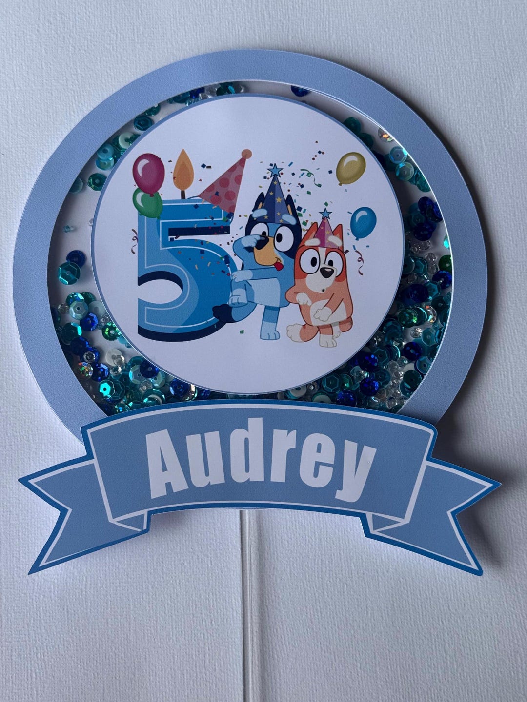Bluey Cake Topper | Bluey and Bingo Topper | Shaker Cake Topper | Kids ...