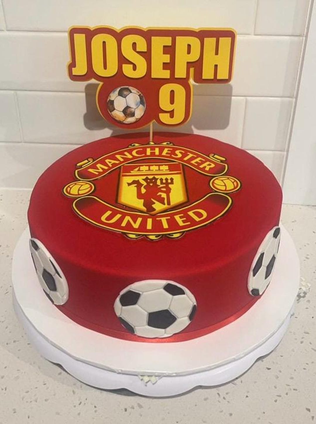 Cake Topper Manchester United Cake Topper Kids Cake Topper Topper ...