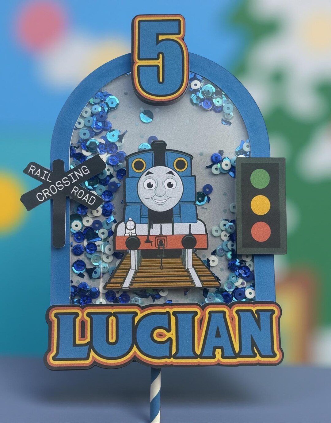 Thomas the Tank Engine Cake Topper: Handmade Shaker Topper - Etsy