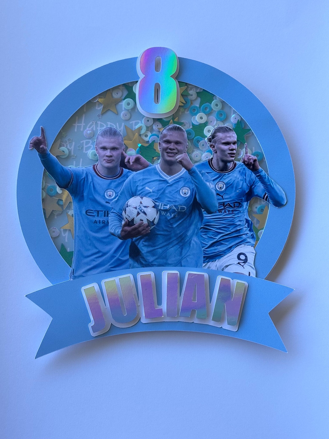 Soccer Cake Topper | Haaland Cake Topper | Shaker Cake Topper | Kids ...