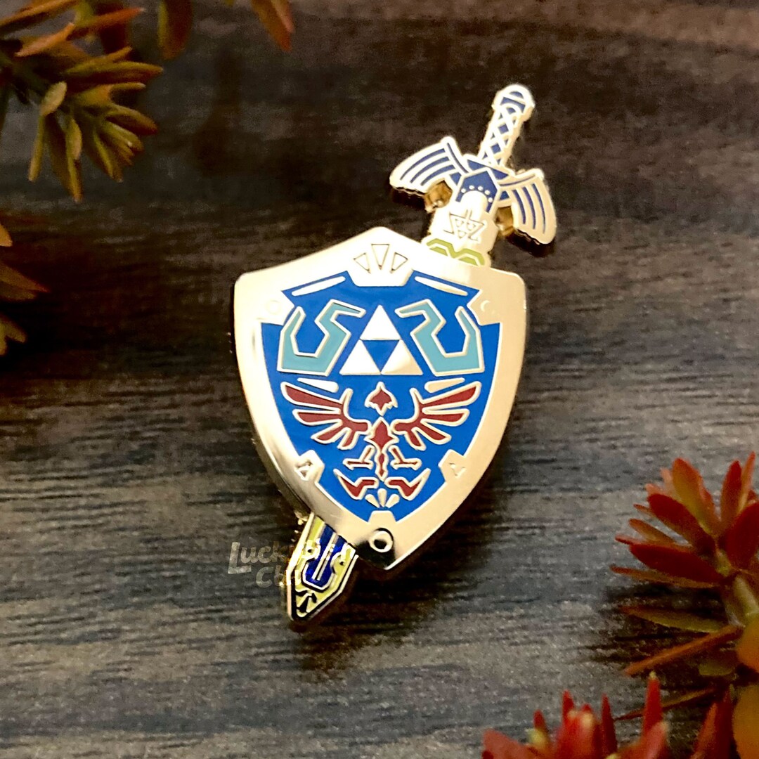 RETRO GAMER Hero Sword Shield Combo Enamel Pin - Etsy Ireland