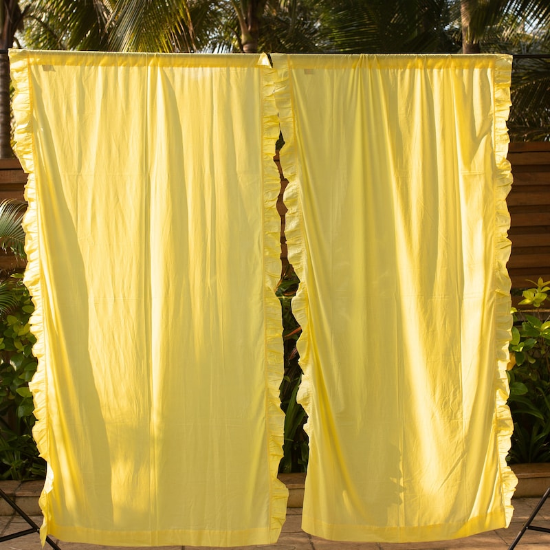 Yellow Curtains - Etsy