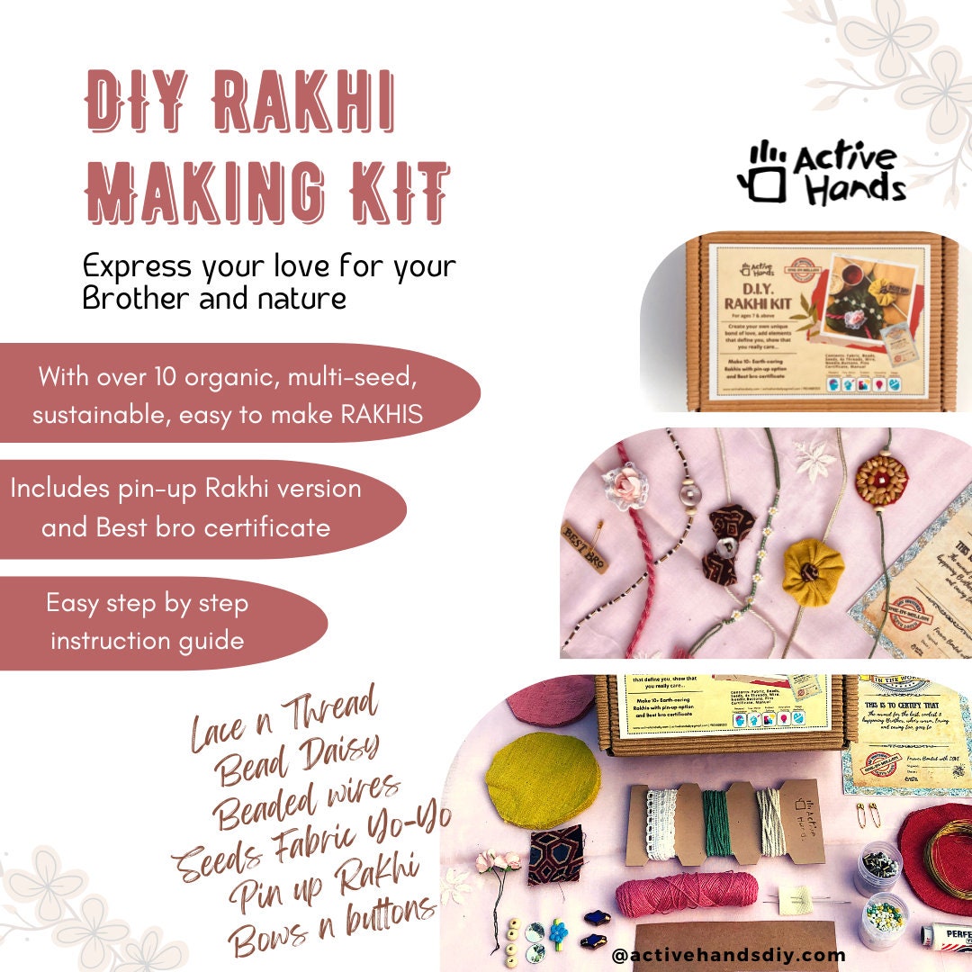 Rakhi Making DIY Kit Craft Kit Starter DIY Beginners to - Etsy