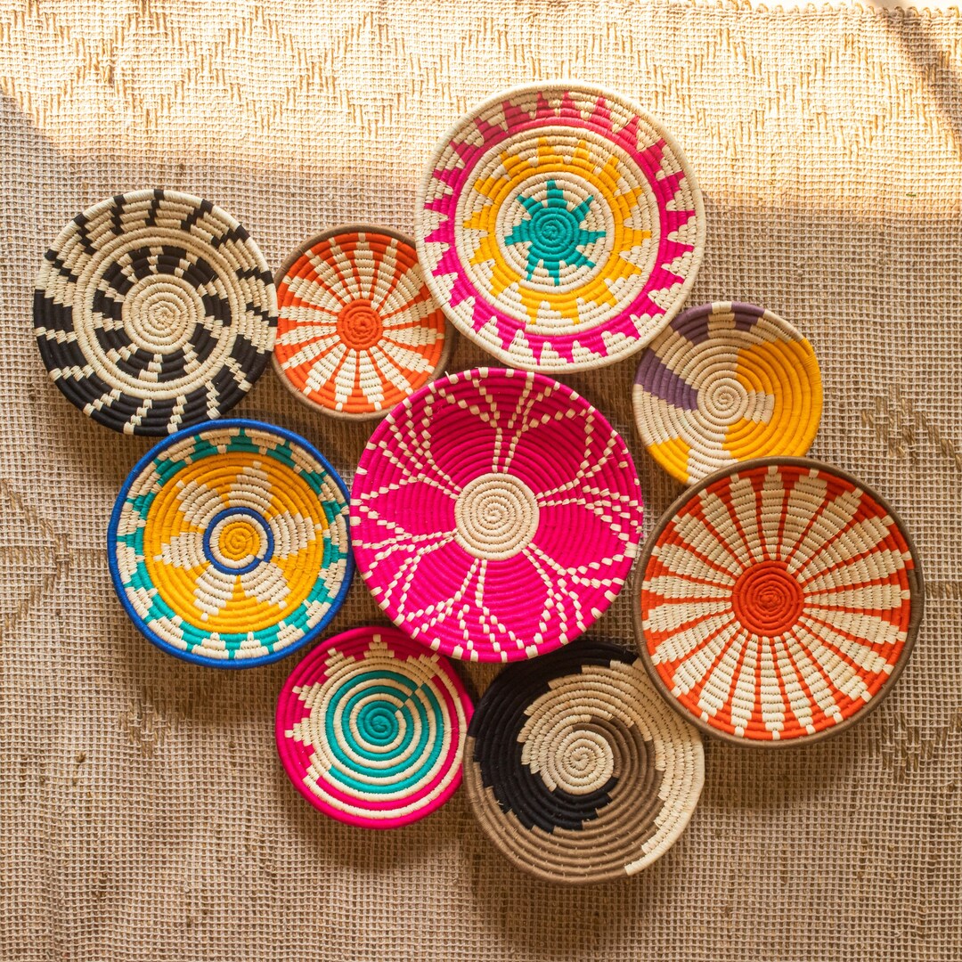 New Collection Assorted Sabai Handwoven Grass Baskets, African Plates ...