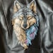 Jacket, Faux Leather Jacket, Custom, Biker Jacket, Women's, Wolf, Size ...