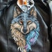 Jacket, Faux Leather Jacket, Custom, Biker Jacket, Women's, Wolf, Size ...