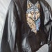 Jacket, Faux Leather Jacket, Custom, Biker Jacket, Women's, Wolf, Size ...