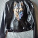 Jacket, Faux Leather Jacket, Custom, Biker Jacket, Women's, Wolf, Size ...