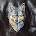 Jacket, Faux Leather Jacket, Custom, Biker Jacket, Women's, Wolf, Size ...
