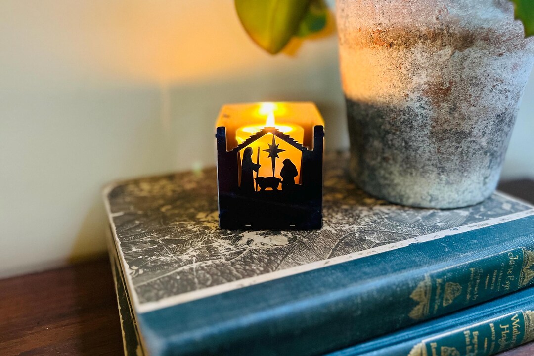 Nativity Candle Holder, Jesus's Birth Scene Candle Holder. - Etsy