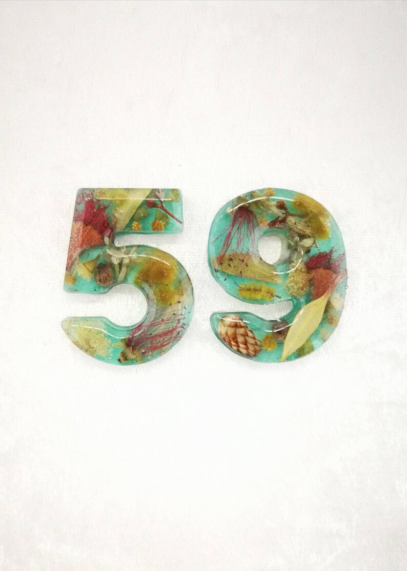 HOUSE NUMBER 5cm FLOWERS From the Garden Door Number House - Etsy