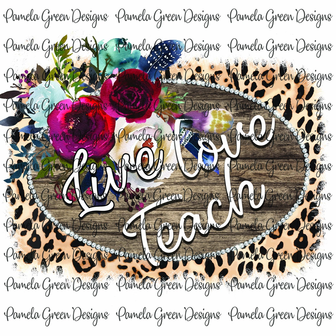 Live Love Teach Teacher Appreciation Designs Sublimation | Etsy