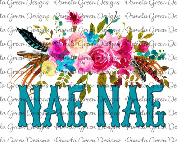 Nae Name Grandma Boho Grandparents Floral Mother's Day - Etsy