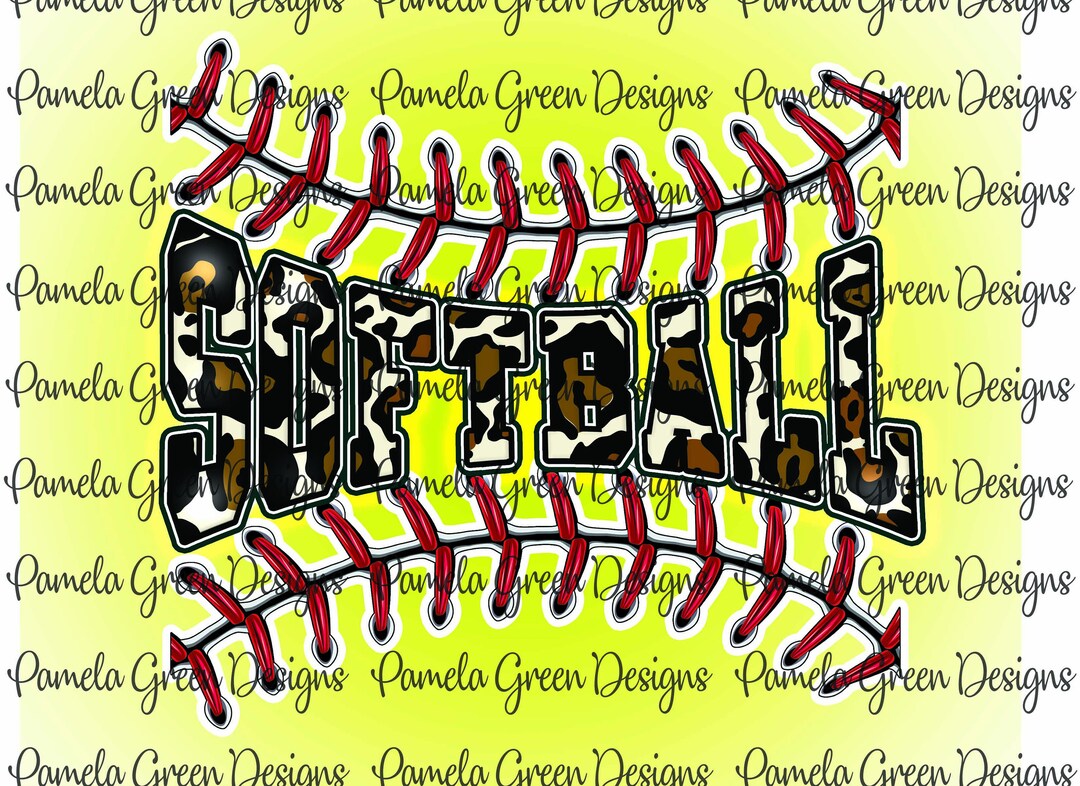Leopard Softball PNG Sublimation Design Digital Download Graphic ...