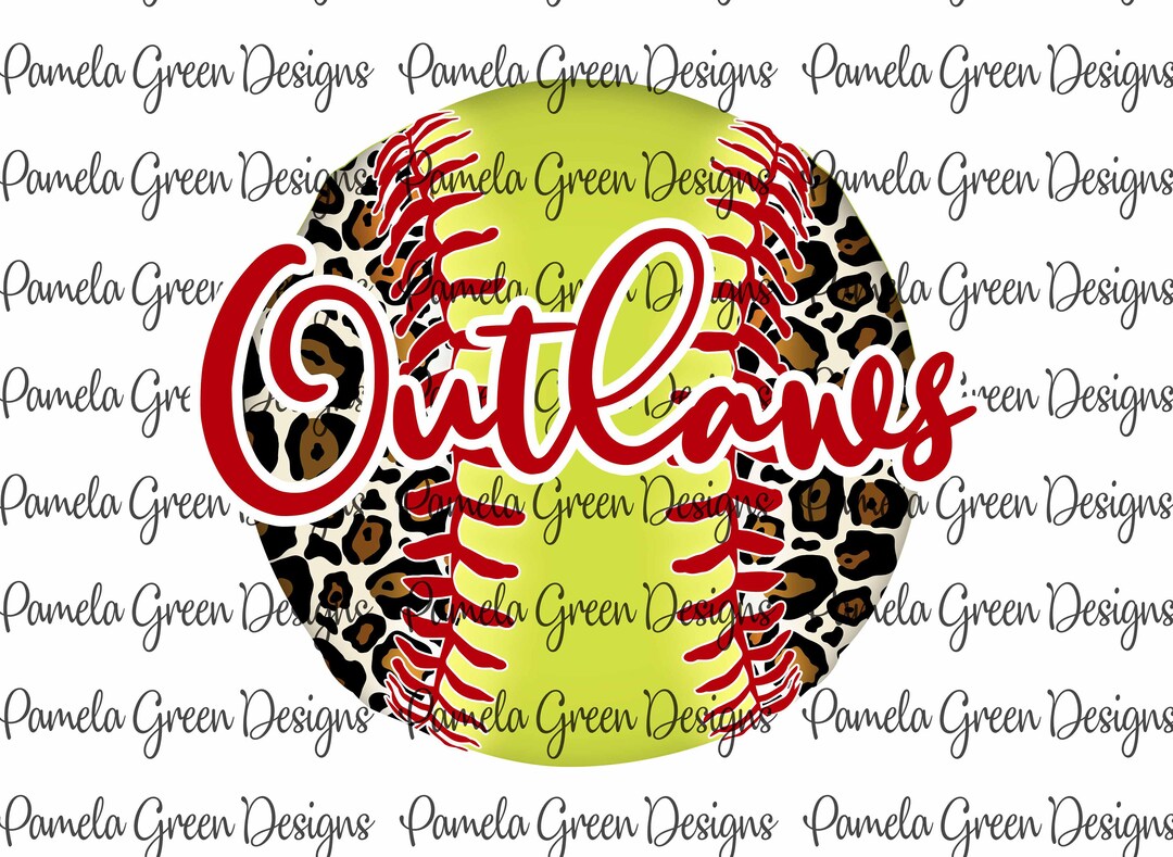 Leopard Softball Outlaws Mascot PNG Sublimation Design Digital Download ...