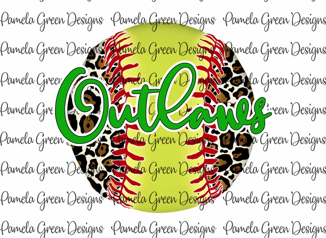 Leopard Softball Outlaws Mascot PNG Sublimation Design Digital - Etsy