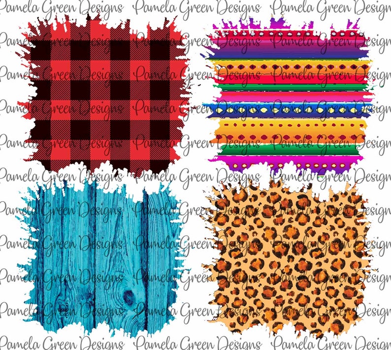 Frame Splash Serape Leopard Buffalo Plaid Turquoise Distressed - Etsy