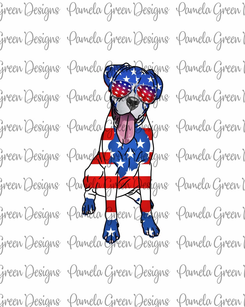 Patriotic Boxer Dog Fourth of July 4th America Flag USA - Etsy