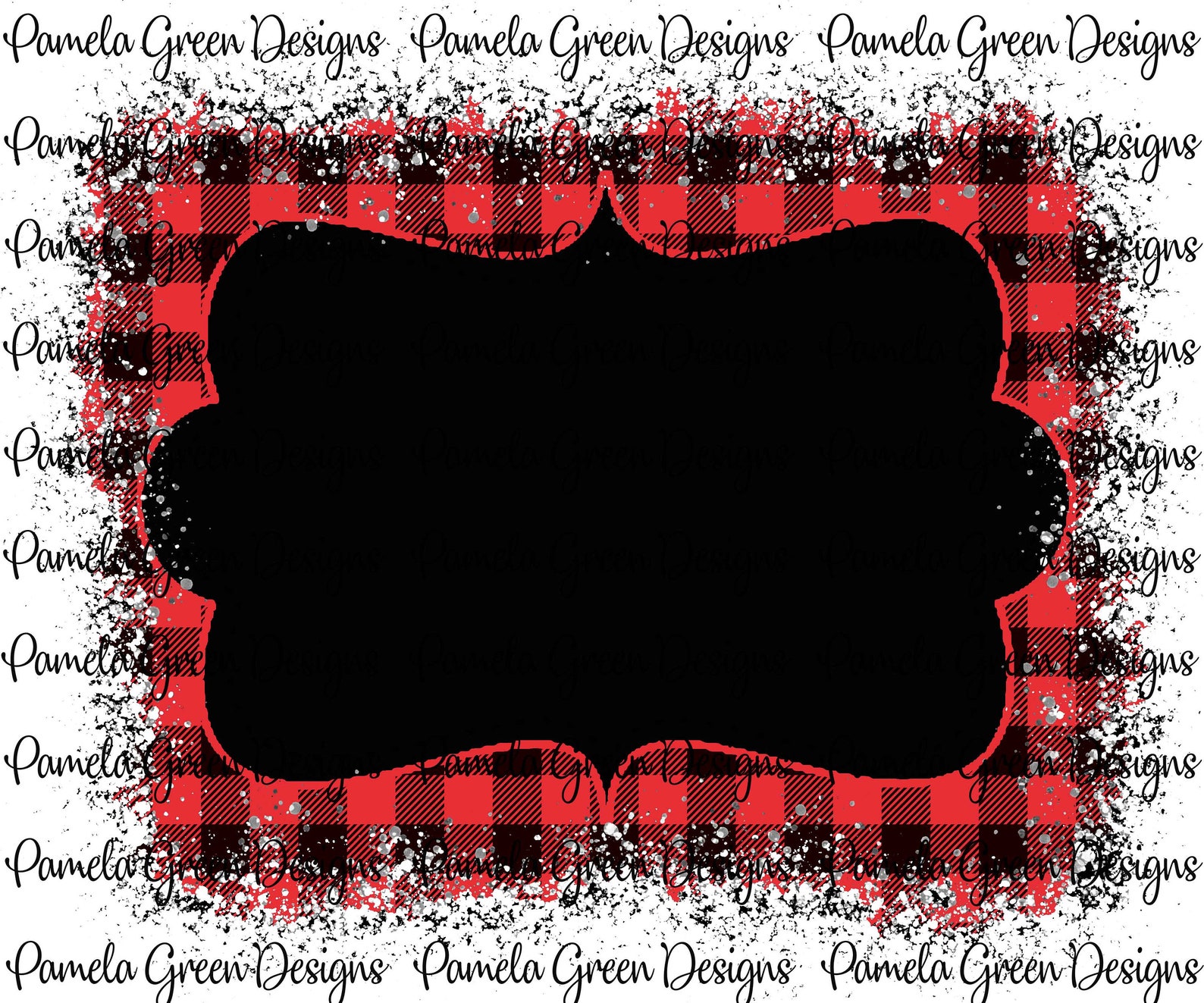 Red Buffalo Plaid Frame Sublimation Template .PNG FILE - Etsy