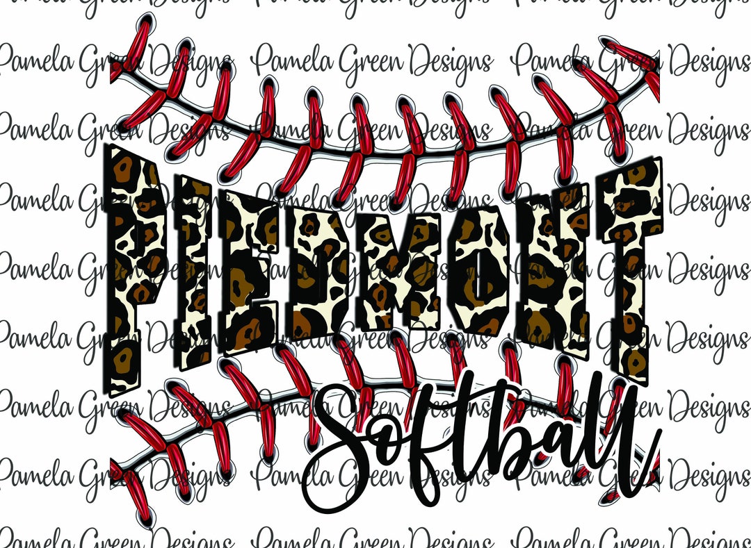 Leopard Softball Piedmont PNG Sublimation Design Digital Download ...